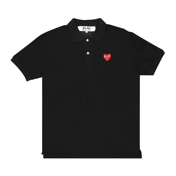Play Comme Des Garcon Polo - Black