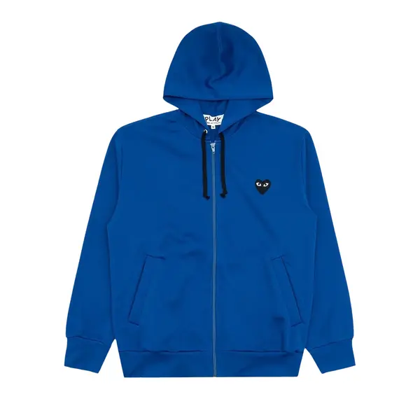 Play Comme Des Garcon Zip Up Hoodie - Blue