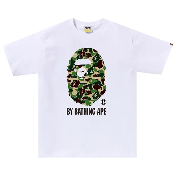 A BATHING APE Abc Camo Bathing Ape Tee /green - White