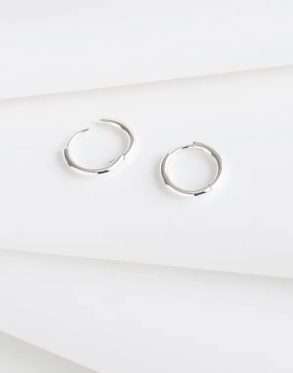 Madewell Demi-fine Small Hoop Earrings - Sterling Silver