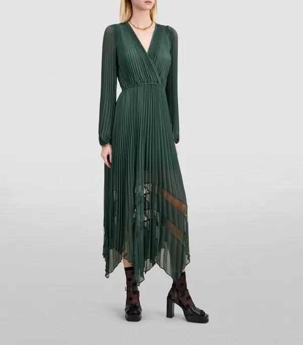 green emerald velvet dress The Kooples Womens Satin Mini Dress, 2, Green at Amazon Women's Clothing  store