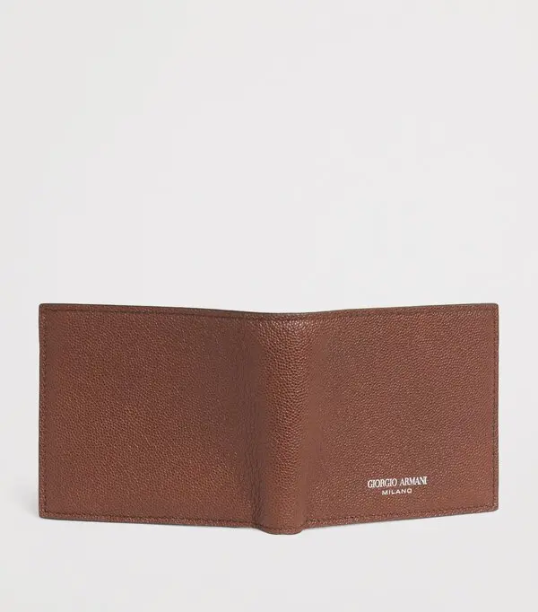 Giorgio Armani Leather Bifold Wallet - Brown