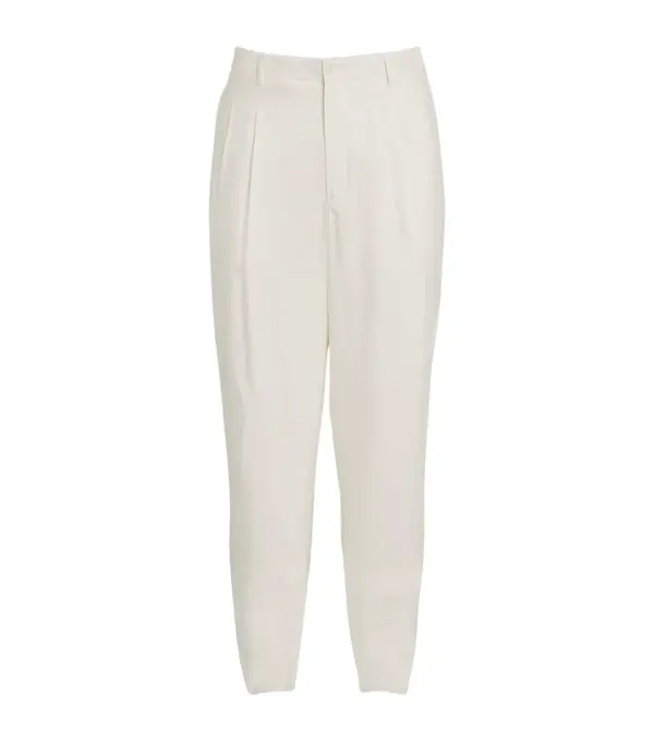 Giorgio Armani Silk-blend Tailored Trousers