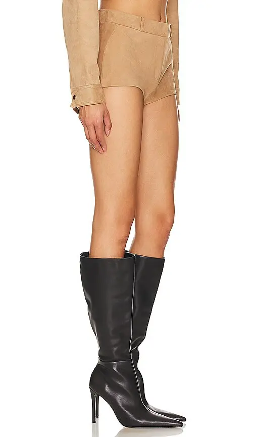 LAMARQUE X Annaise Suede Shorts - Latte Suede