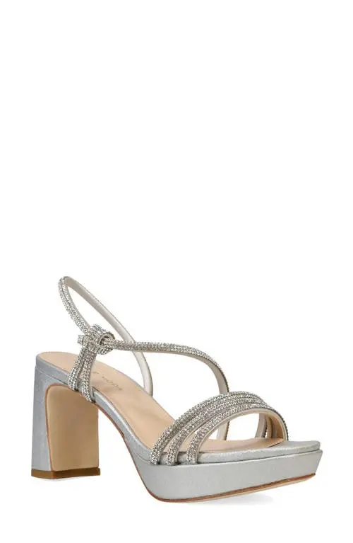 Pelle Moda Darine Platform Sandals - Silver