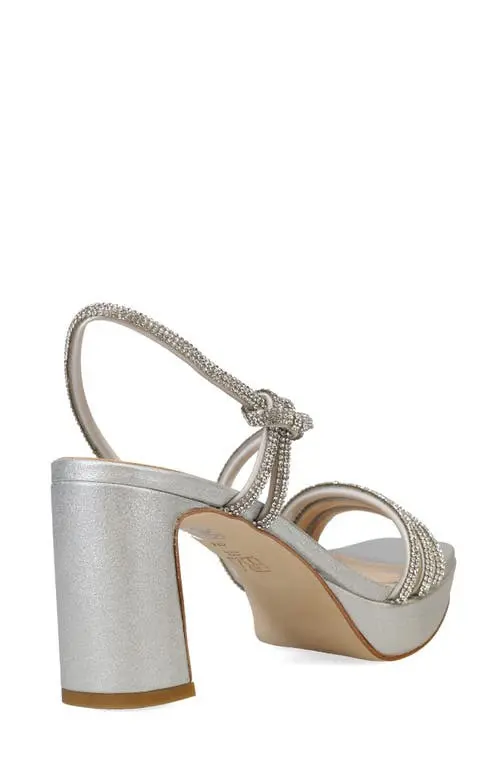 Pelle Moda Darine Platform Sandals - Silver