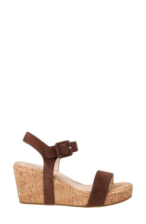 Pelle Moda Wiltz Platform Wedge Sandals - Espresso