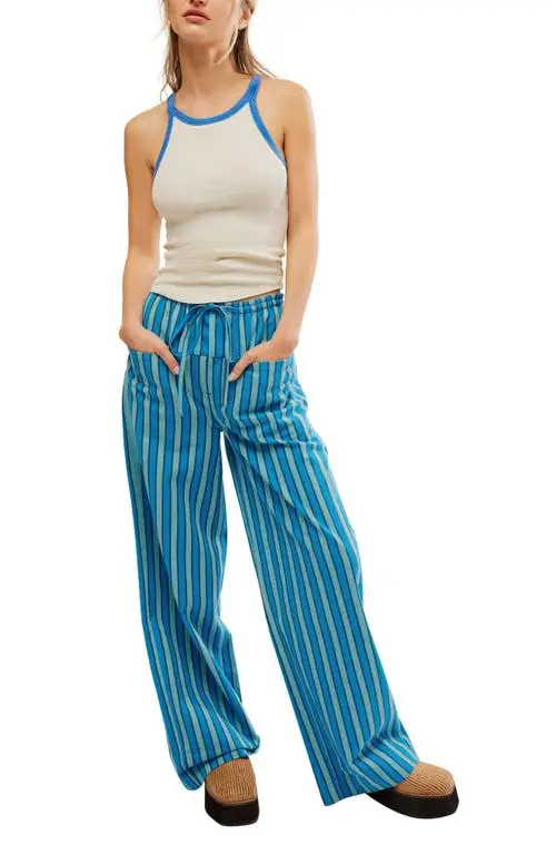 Free People Hudson Canyon Stripe Wide Leg Pants