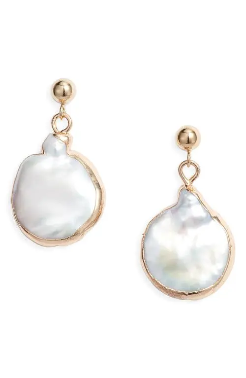 SET & STONES Gracie Pearl Drop Earrings - Gold