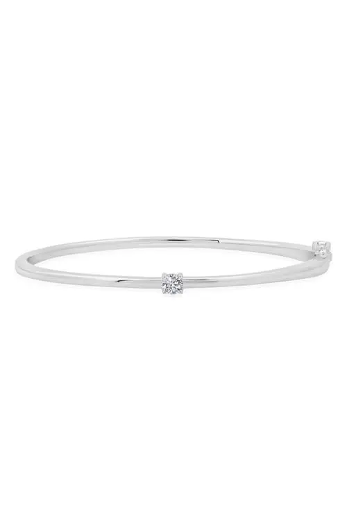 CRISLU Brilliant Cubic Zirconia Bangle Bracelet - Silver