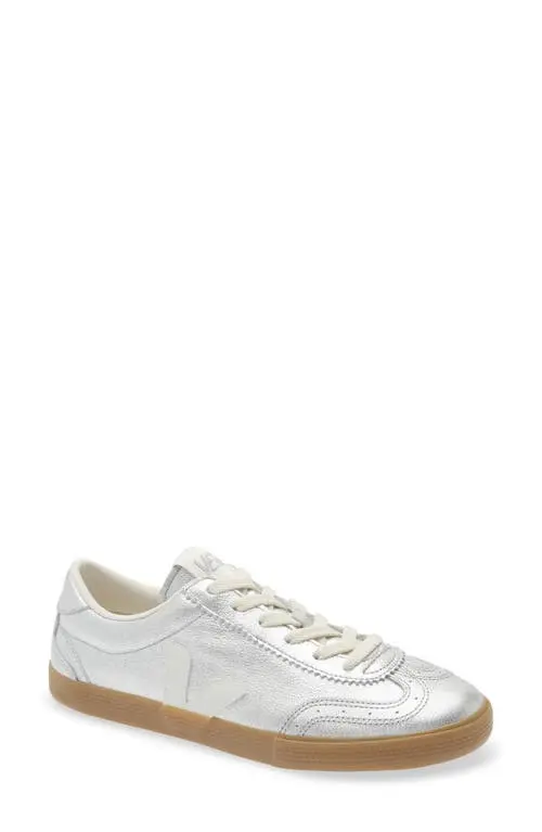 VEJA Volley O.t. Leather Sneakers - Silver White Natural
