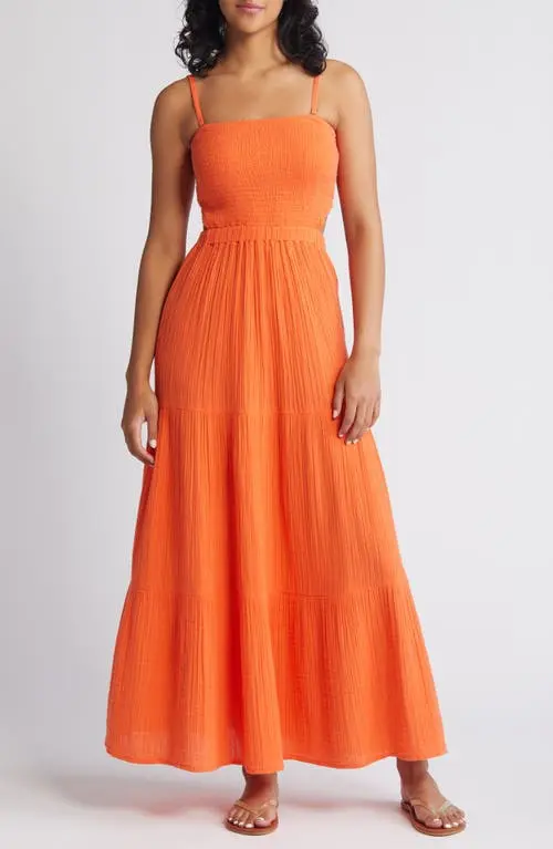 Rip Curl Premium Surf Strapless Maxi Dress - Bright Orange