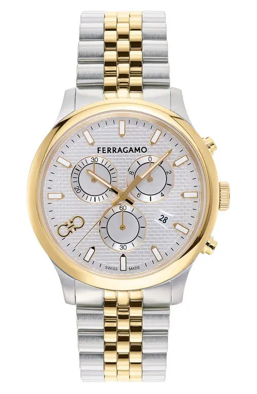 FERRAGAMO Duo Chronograph Bracelet Watch - Two Tone
