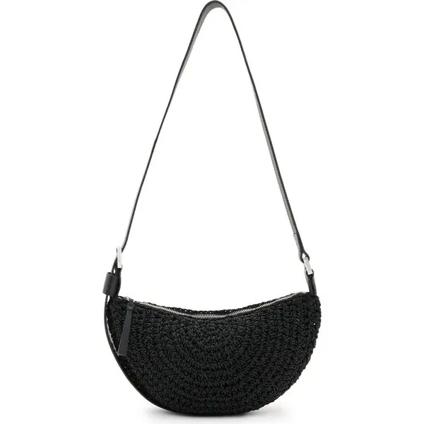 ALLSAINTS Half Moon Knot Crossbody Bag - Black