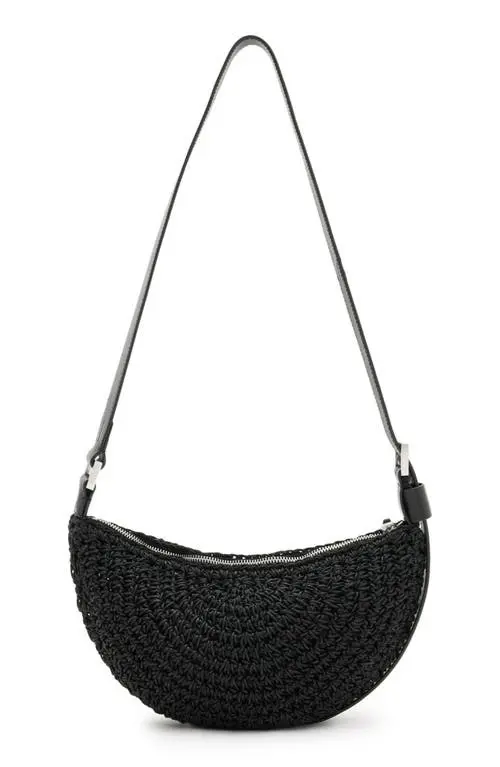 ALLSAINTS Half Moon Knot Crossbody Bag - Black