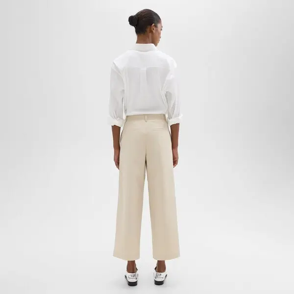 Theory Utility Pant In Organic Cotton - Sand