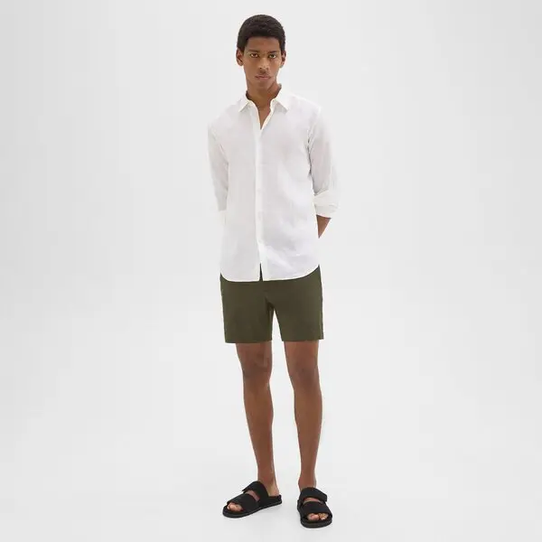 Theory Curtis 7" Drawstring Short - Dark Olive