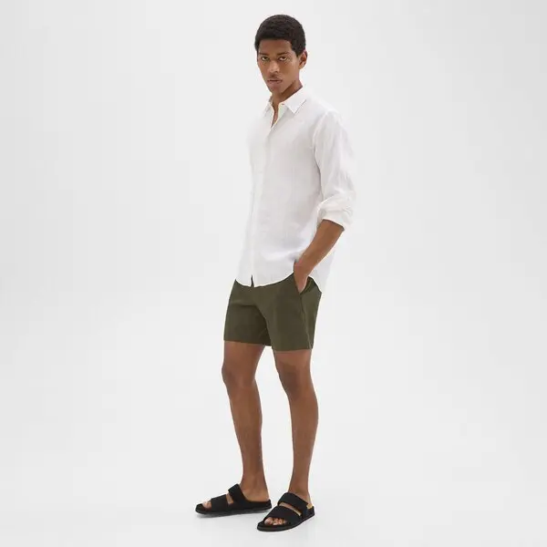 Theory Curtis 7" Drawstring Short - Dark Olive