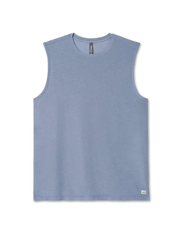 Vuori Trato Muscle Tank Top - Chambray Heather