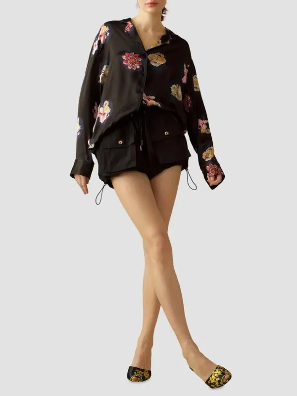 Cynthia Rowley Drawstring Shell Cargo Bloomers