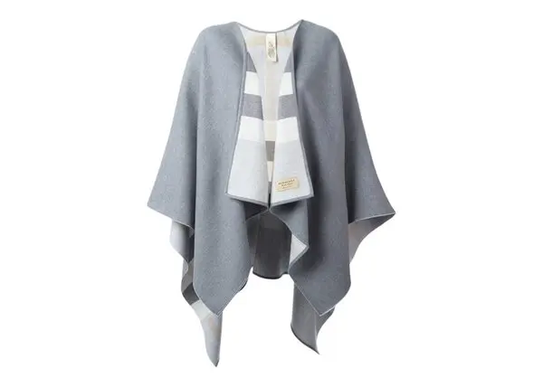 Burberry Reversible Check Merino Wool Cape