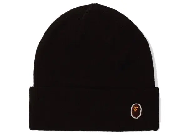 A BATHING APE Ape Head Knit Cap - Black