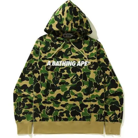 A BATHING APE Abc Camo Pullover Hoodie - Green