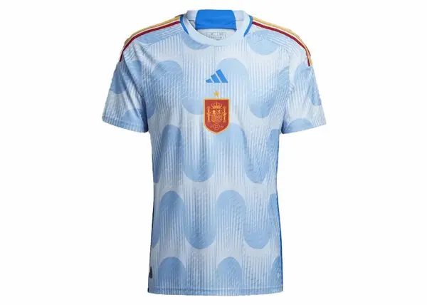 Adidas Spain 2022 Authentic Away Jersey - Glow Blue