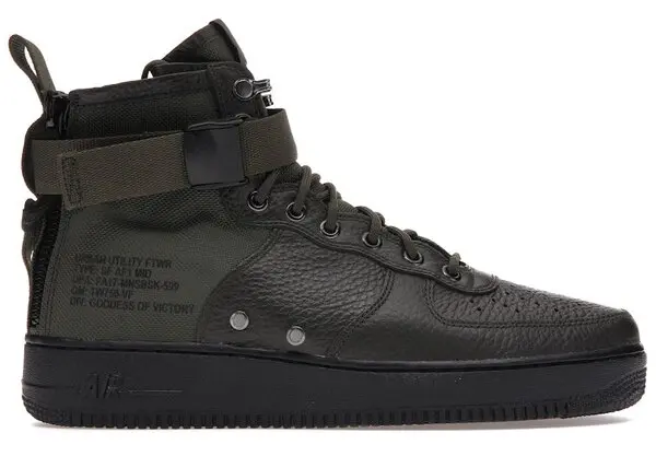 Nike Sf Air Force 1 Mid - Sequoia/black