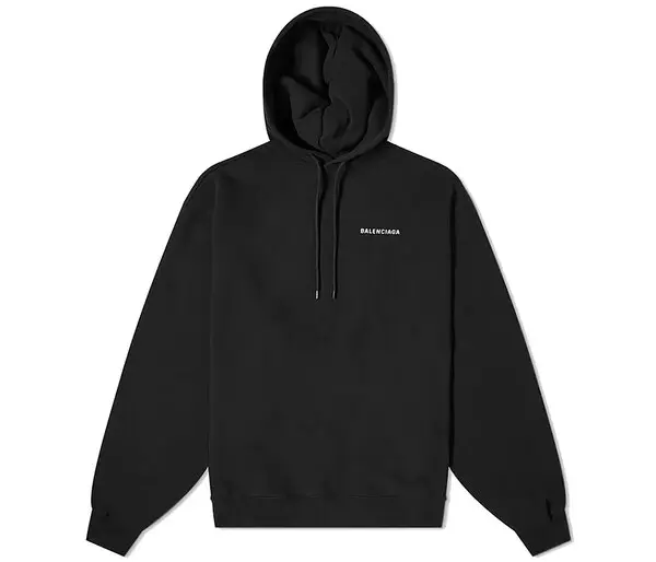 Balenciaga Defile Oversized Hoodie - Black