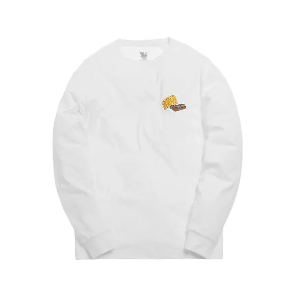 Kith X Tom & Jerry Long Sleeve Cheese Tee Shirt - White