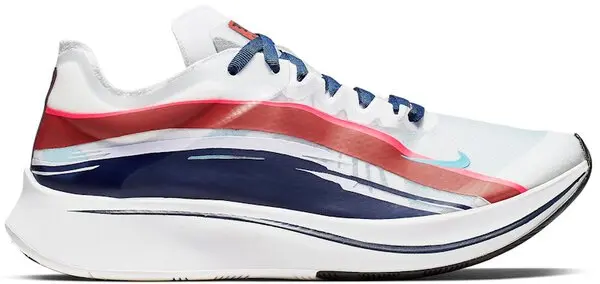 Nike Zoom Fly Sp As Graphic Streaks Sneakers - White/blue Fury/black
