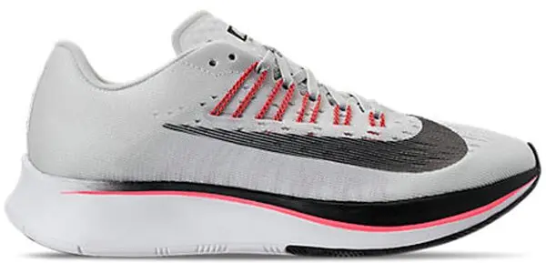 Nike Athletic Lace Up Sneakers - Barely Grey/oil Grey/hot Punch