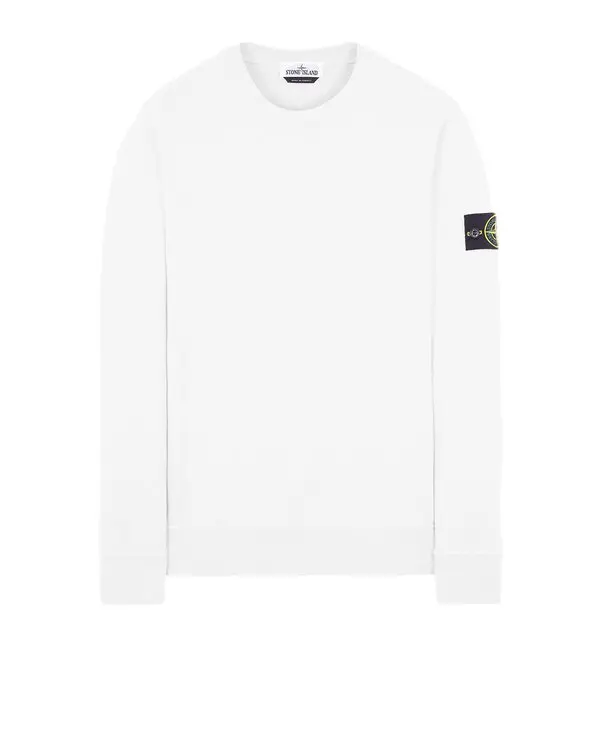 Stone Island Garment Dyed Cotton Fleece Crewneck Sweatshirt