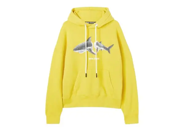 Palm Angels Shark Hoodie - 1809 Yellow/grey