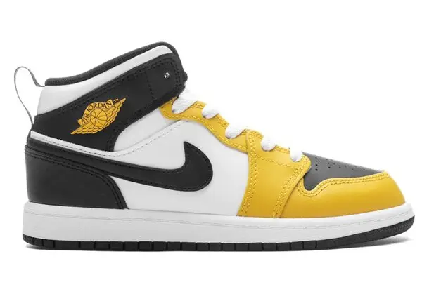 JORDAN 1 Mid Sneakers - Yellow Ochre/black/white
