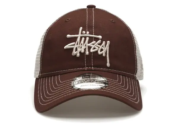 StüSsy X New Era 9twenty Trucker Cap - Brown | Editorialist
