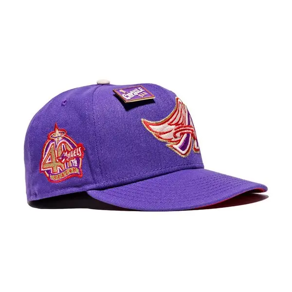 New Era Anaheim Angels 40th Season 59fifty Fitted Hat - Purple/red