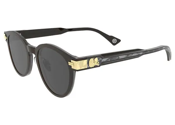 A BATHING APE Bmj002 Sunglasses - Gray/gold