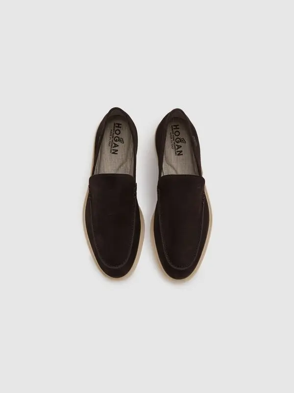 Hogan Suede Loafers - Brown