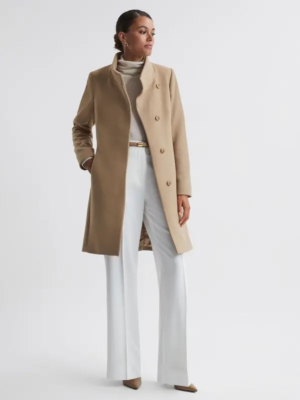 REISS Mia Wool-blend Wrap Coat