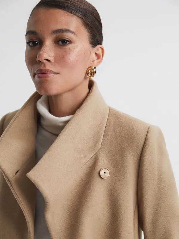 REISS Mia Wool-blend Wrap Coat