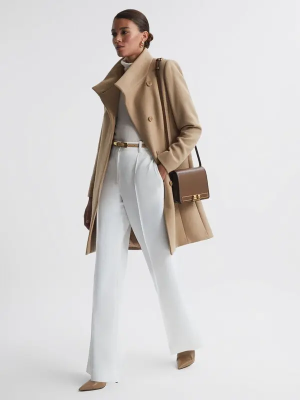 REISS Mia Wool-blend Wrap Coat