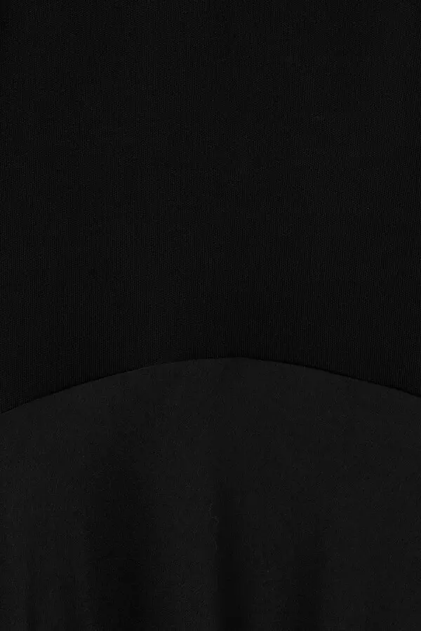 Florere Knitted Satin Midi Dress In Black - 50% Off | Editorialist