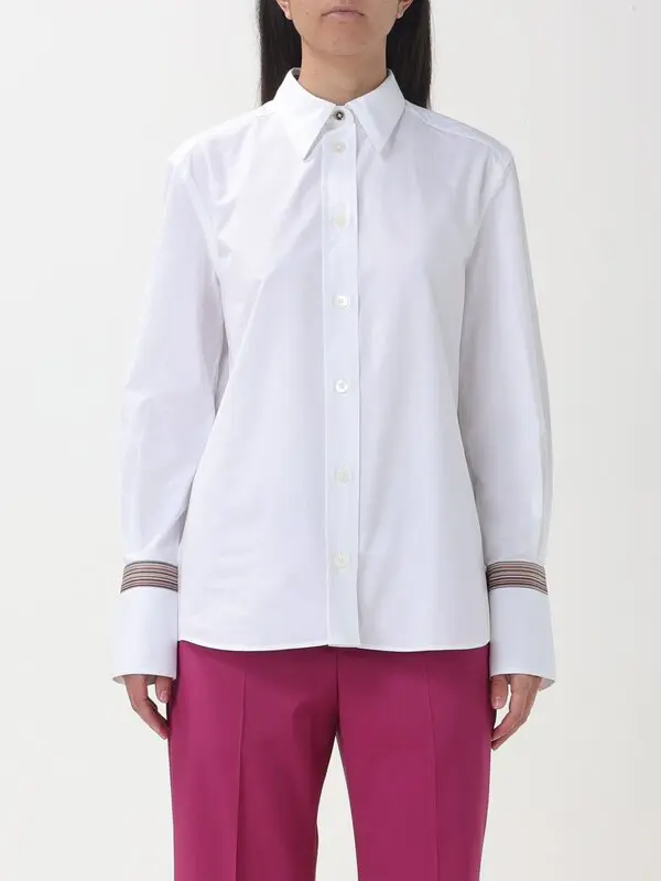Paul Smith Button-up Shirt With Striped Cuffs