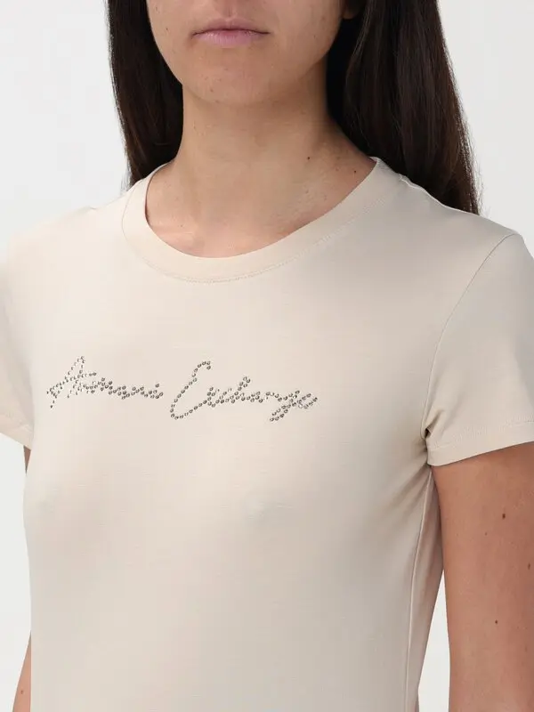 Armani Exchange Embellished Crewneck T-shirt - Beige