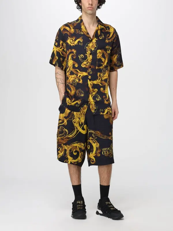 Versace Printed Shorts - Gold