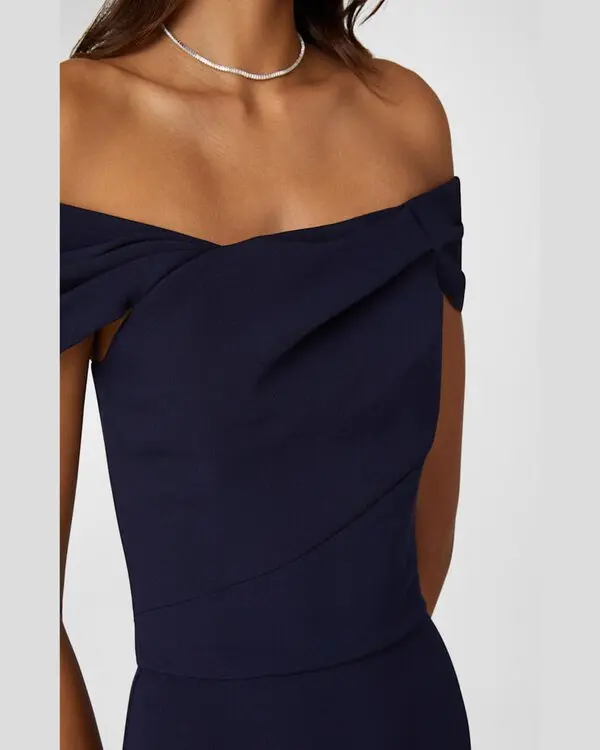 shoshanna off-shoulder stretch crepe midi dress $598 Shoshanna Women's Pink Suzanna Off-the-Shoulder Crepe Midi Dress Size  2