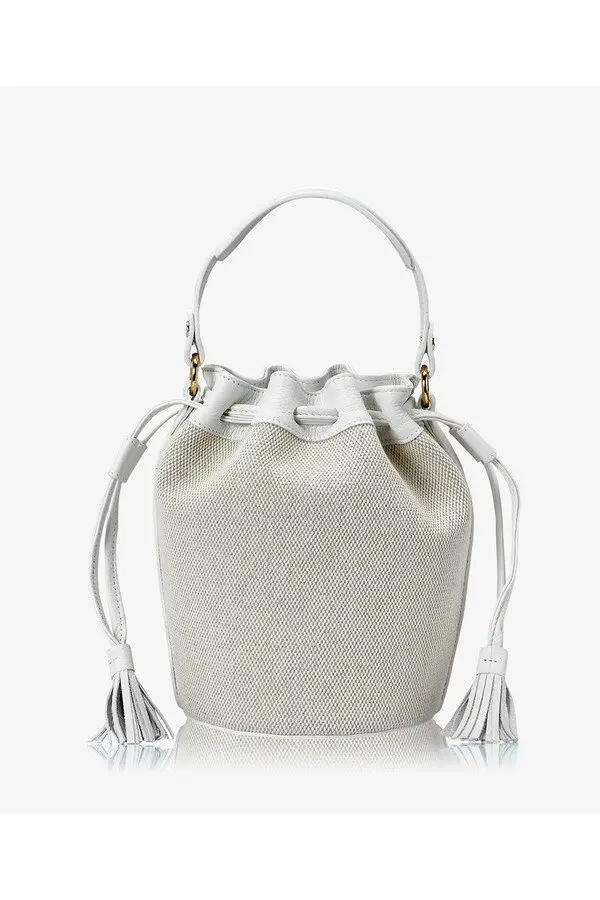 Gigi New York Genevieve Bucket Bag - White
