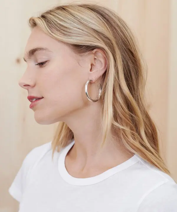 Sophie Buhai Medium Everyday Hoops - Silver | Editorialist